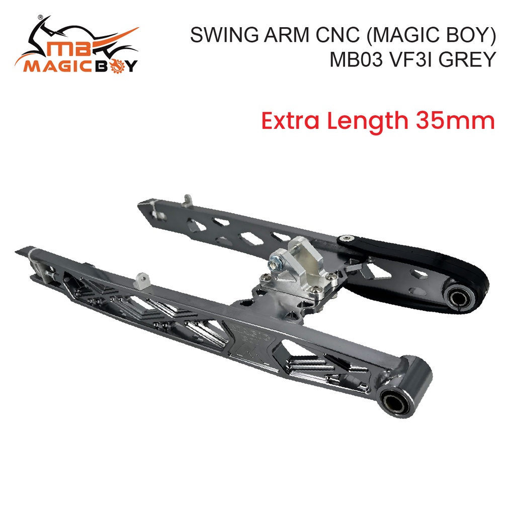 SWING ARM CNC (MAGIC BOY) MB03 EXTRA LENGTH 35MM VF3I GREY | Shopee ...