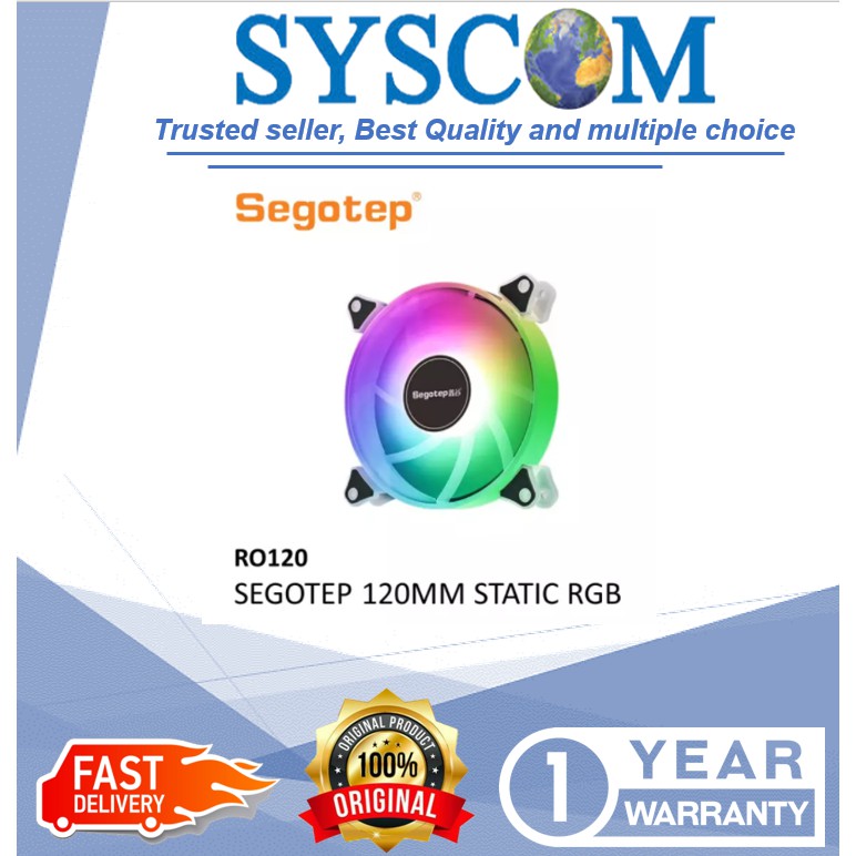 Segotep Chassis Fan RO120LED ROMANTIC 12 ( RGB / 1200RPM ) | Shopee ...