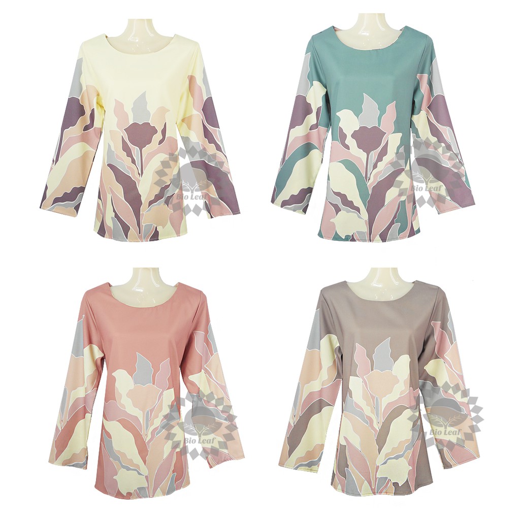 Corak Bunga Tengah Muslimah Blouse/ Baju Kurung FREE SIZE (BLT901 ...