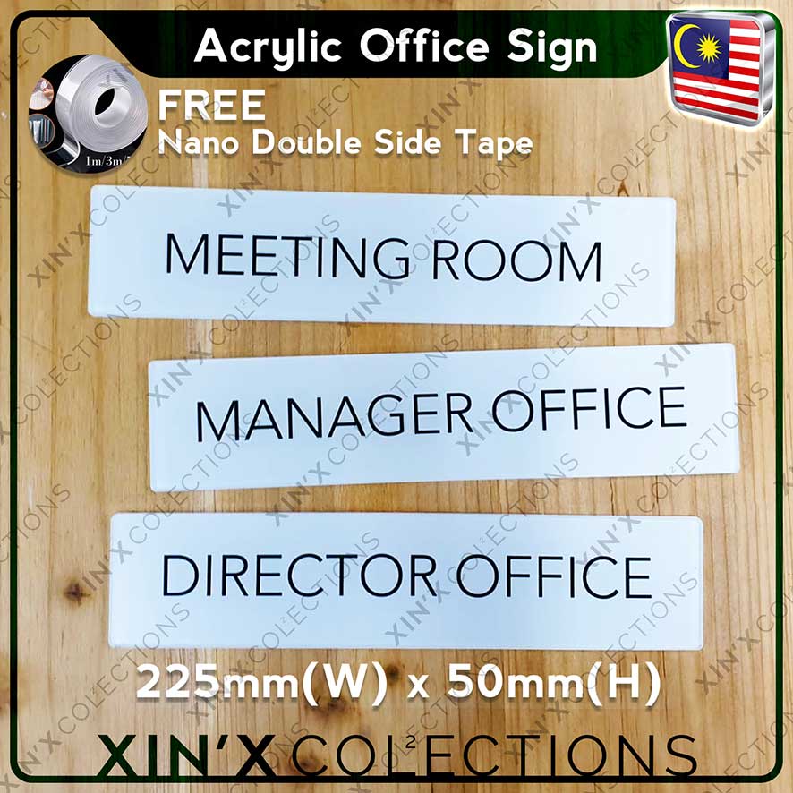 Quality Acrylic Sign Office Room Director Manager Meeting ROOM Sign ...