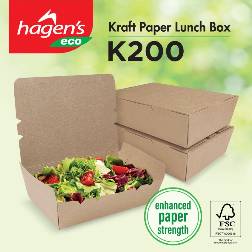 Hagen's K200 Brown Paper Lunch Box (ctn x 200pcs) | Shopee Malaysia
