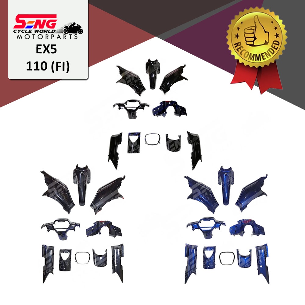 HONDA EX5 DREAM 110 FI BODY COVER, COLOUR PARTS SET BLACK, PURPLE, BLUE | Shopee Malaysia
