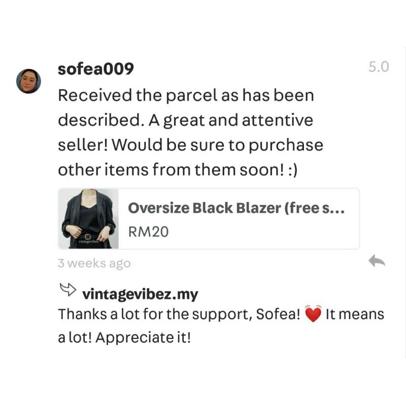Customer's Feedback! | Shopee Malaysia