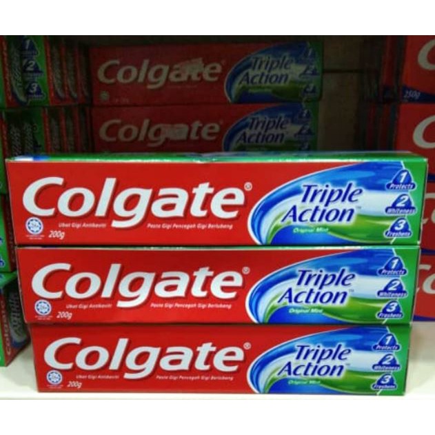 COLGATE TRIPLE ACTION TOOTHPASTE 200G | Shopee Malaysia