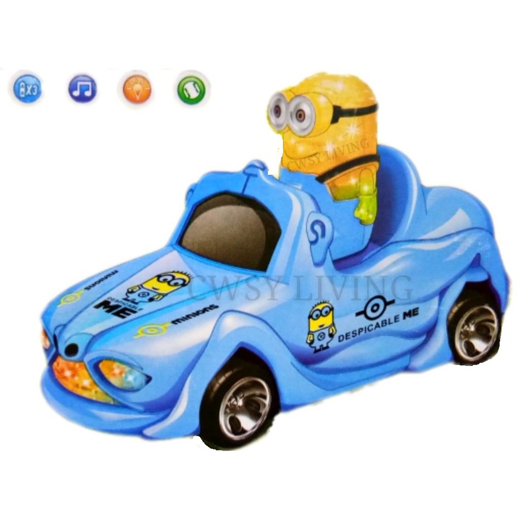 Minion And Car With Light Music Bump And Go Function | Shopee Malaysia