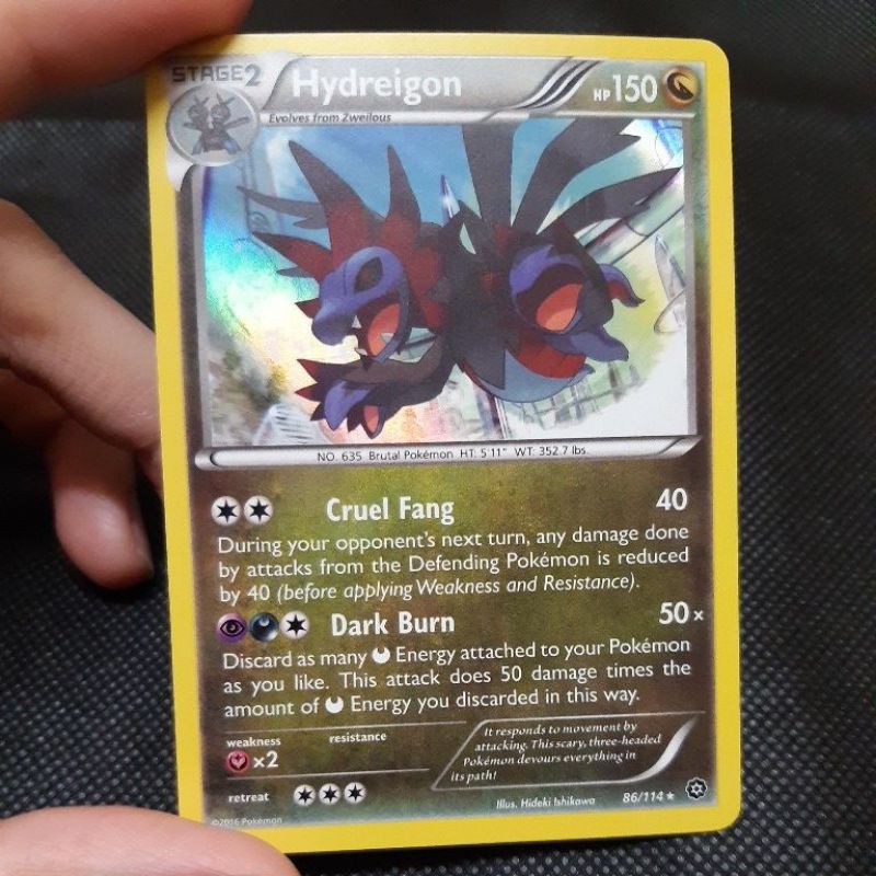 Pokemon Card TCG : Hydreigon 86/114 Rare (HOLO) Condition: Played or ...