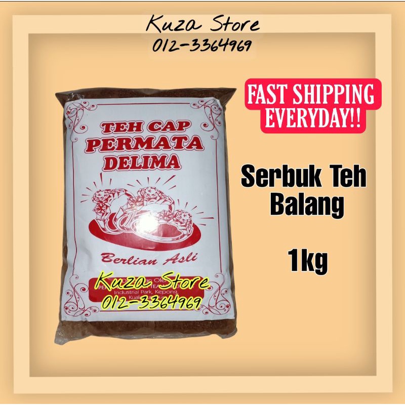 (+-1KG) ORIGINAL SERBUK TEH BALANG CAP PERMATA DELIMA/ TEH TIMBANG ...