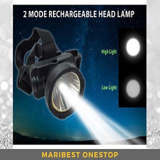 Lampu Suluh Kepala 2 Mode USB Rechargeable High Power Glare LED ...