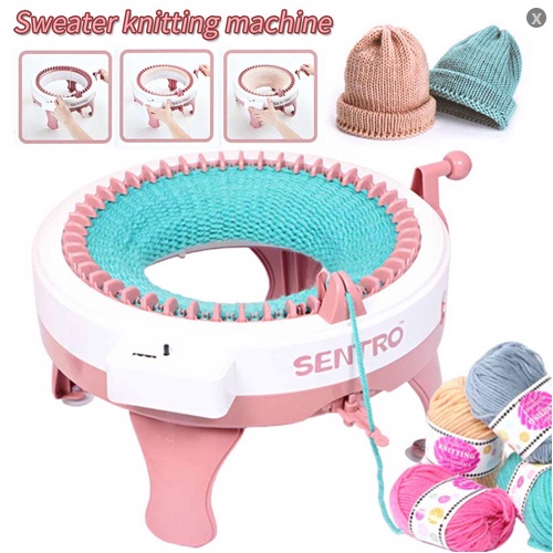 48 Needle Hand Crank DIY Knitted Wool Knitting Machine Parent-Child Toy ...