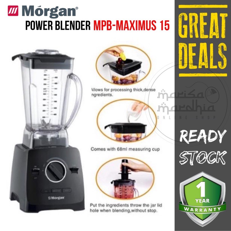 MORGAN Power Blender MPB-MAXIMUS 15 (1400w) Heavy Duty 6 Stainless ...