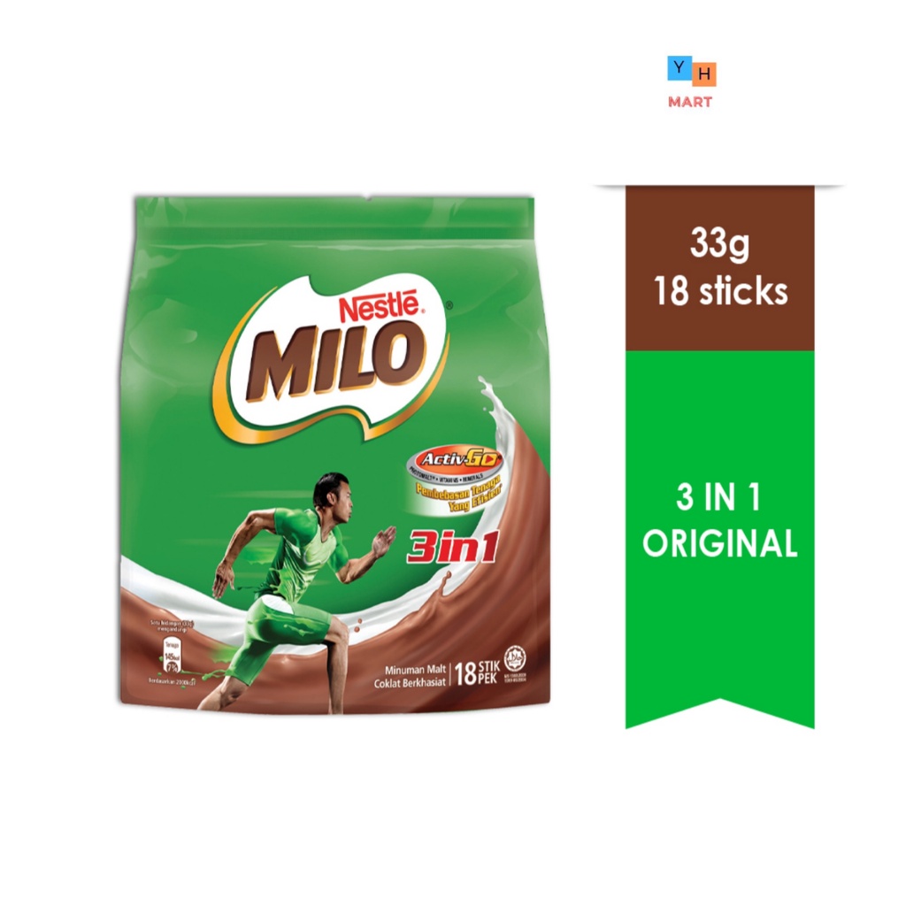 Nestle Milo Activ-Go 3 in 1 (18 Sticks x 33g) | Shopee Malaysia