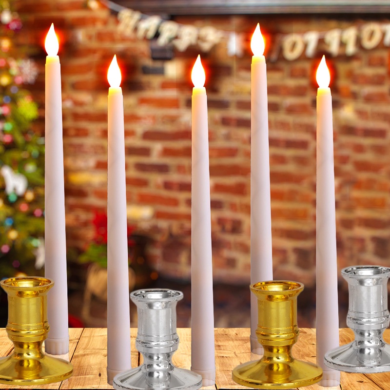 LED Glowing Long Candle Light / Flameless Lighting Candles / Ivory ...