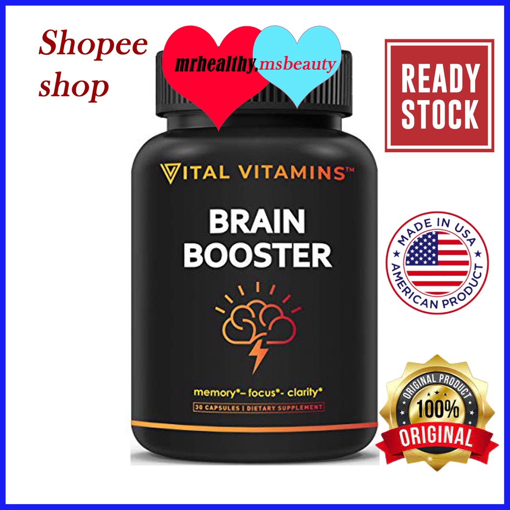 Brain Supplement Nootropics Booster 30 Capsules - Enhance Focus, Boost ...