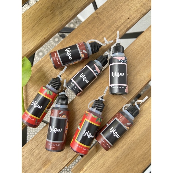 INAI SAHARA Cherry Red, Dark Brown, Black (Inai kuku instant) | Shopee ...