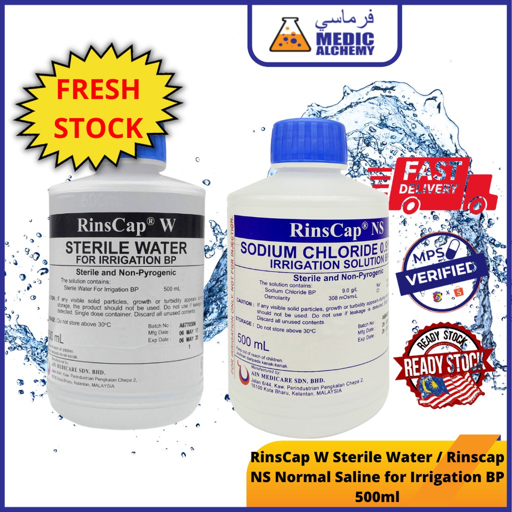 RINSCAP W STERILE WATER / NS SODIUM CHLORIDE 0.9% / CG CHLORHEXIDINE ... RINSCAP W STERILE WATER / NS SODIUM CHLORIDE 0.9% / CG CHLORHEXIDINE ...