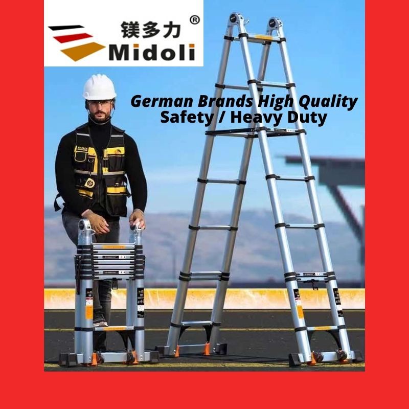 German MIDOLI Heavy Duty Double Sided Telescopic Extendable Aluminium ...
