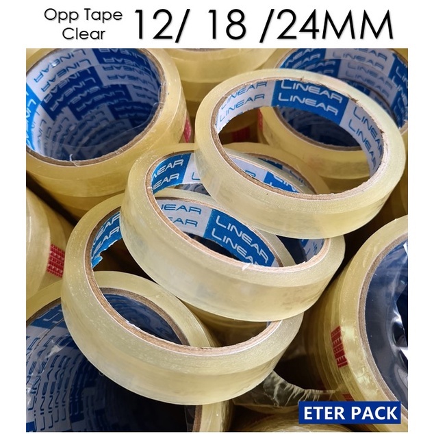 Opp Tape 12/18/24mm X 40yards clear | Shopee Malaysia