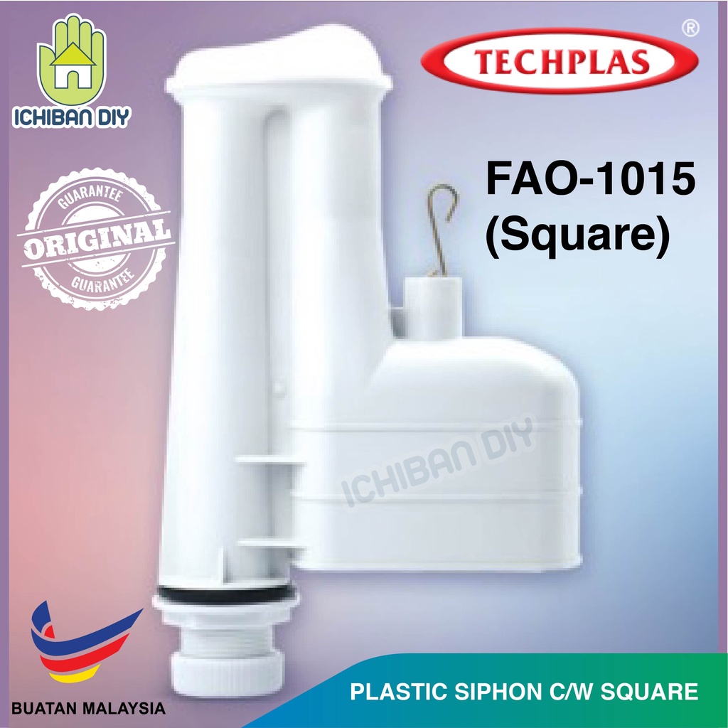FAO-1015 TECHPLAS Plastic Siphon c/w Assc Square Cistern Internal ...
