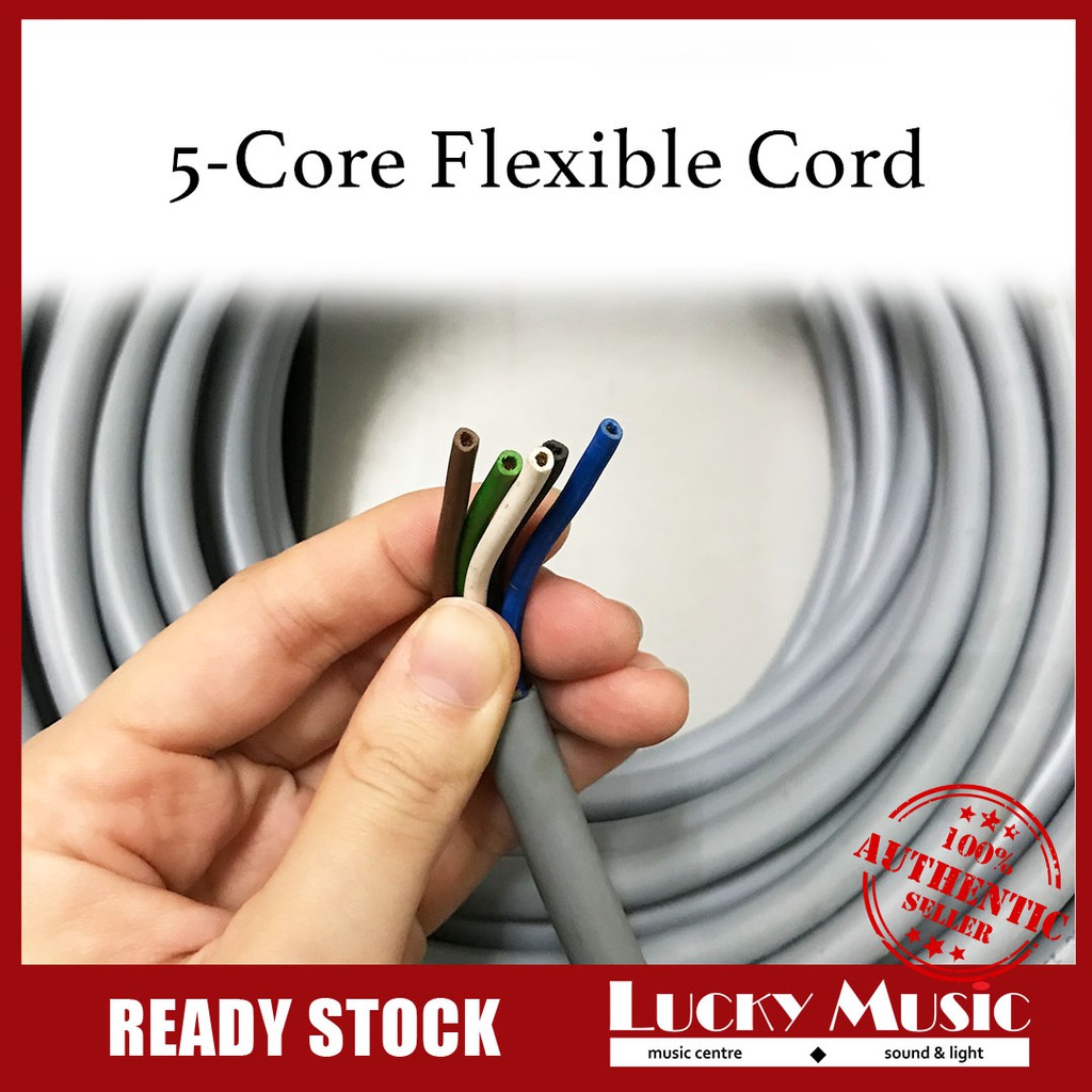 5 Core Flexible Cord FAJAR 3 PHASE POWER CABLE HEAVY DUTY | Shopee Malaysia