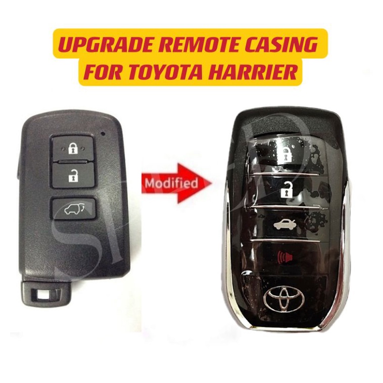 TOYOTA HARRIER UPGRADE REMOTE CASING 4 BUTTON | Shopee Malaysia