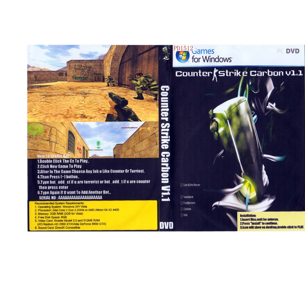 PC game COUNTER STRIKE CARBON V1-1 - 1 DVD | Shopee Malaysia