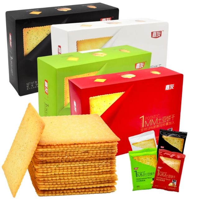 [NEW / Baru] JiaYou 1mm Potato Biscuits 180g (16 packs) | Shopee Malaysia