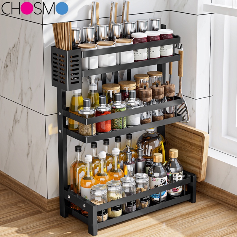 Rak Dapur Spice Rack Rak Rempah Stainless Steel Kitchen Condiment Rack ...