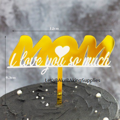 i love mom cake topper mothers day cake topper | Shopee Malaysia