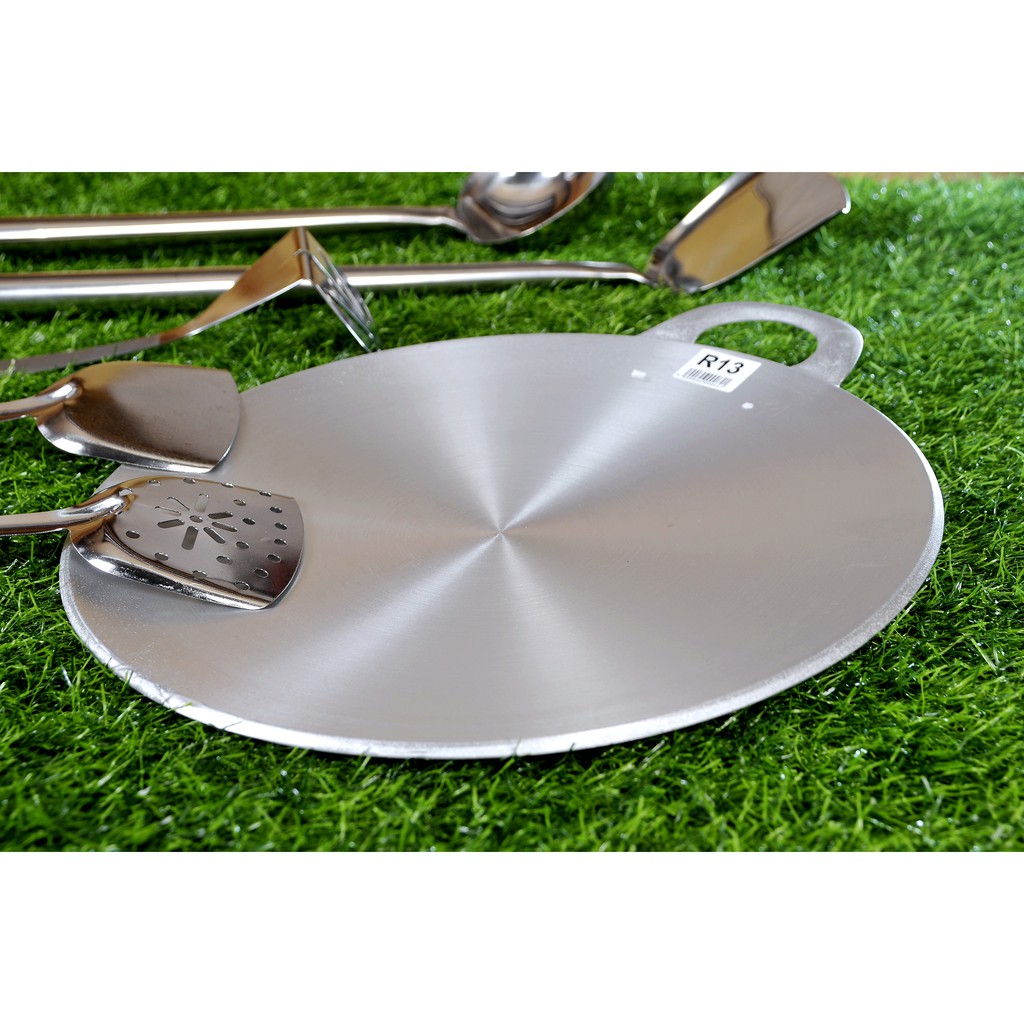 Aluminium Flat Wok 13-inch Polished White Aluminium Flat Pan KUALI ...