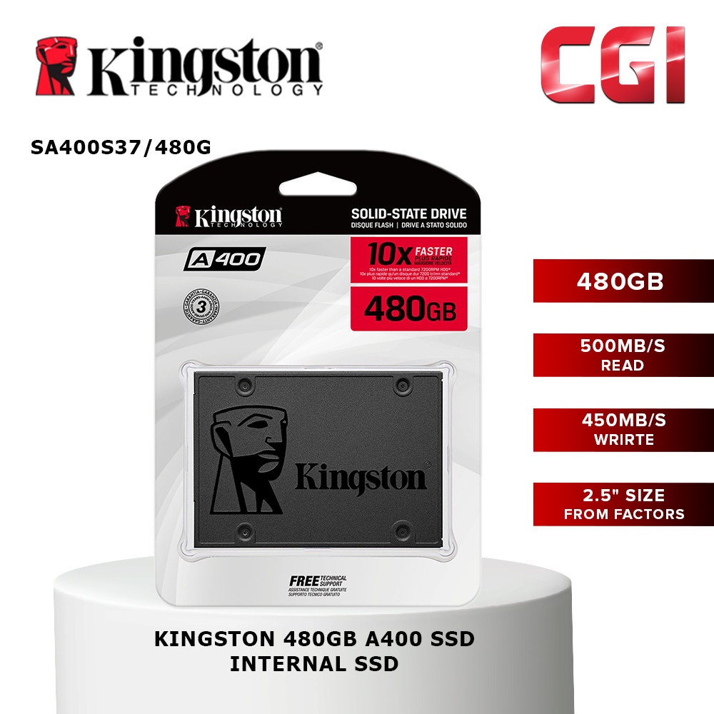 Kingston 480GB A400 SSD (SA400S37/480G) | Shopee Malaysia