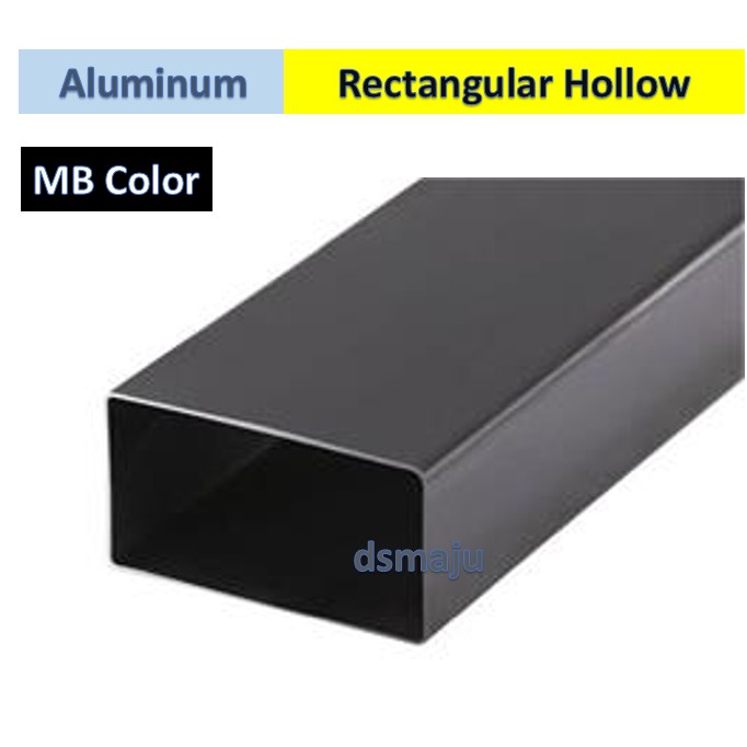 Black Color Aluminum Rectangular Hollow Bar MB Aluminium Hollow Bar ...