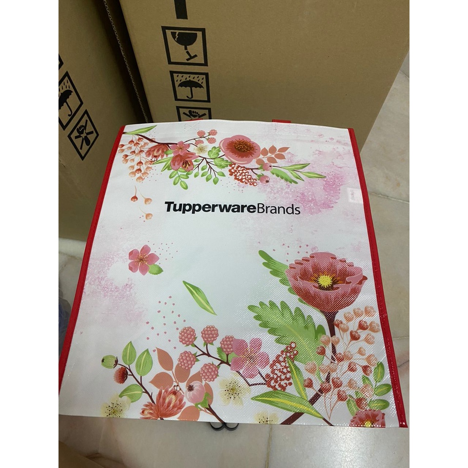 Tupperware Brands Recycle Beg Flower Red Limited Edition | Shopee Malaysia