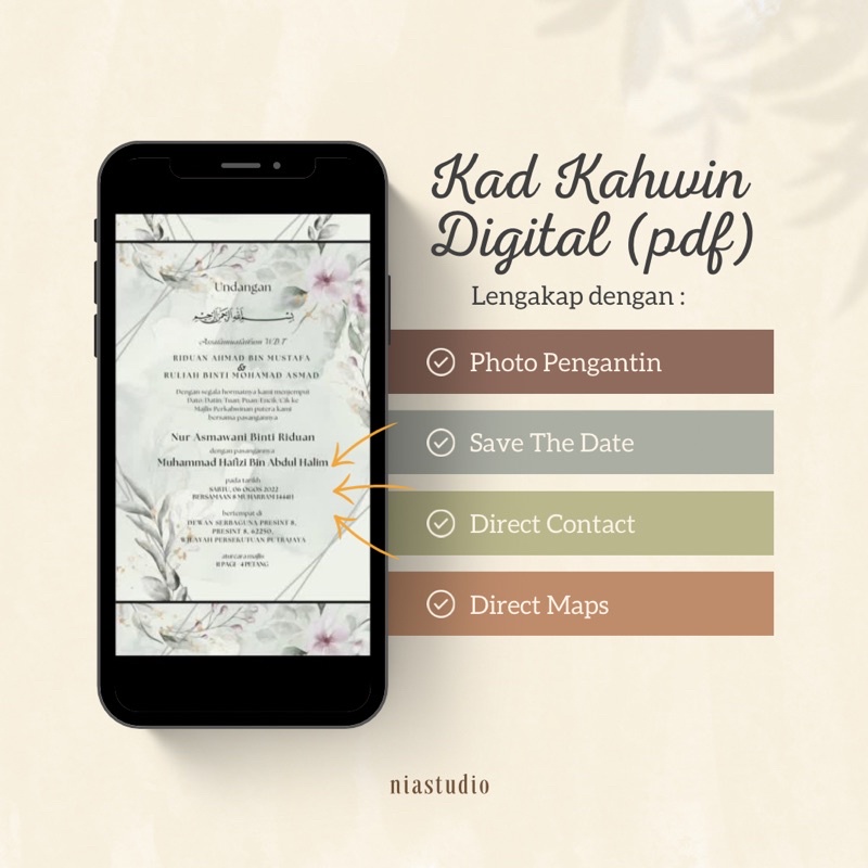 Kad Kahwin Digital Version 2 (Bergambar) - Digital Wedding Invitation Card | Shopee Malaysia
