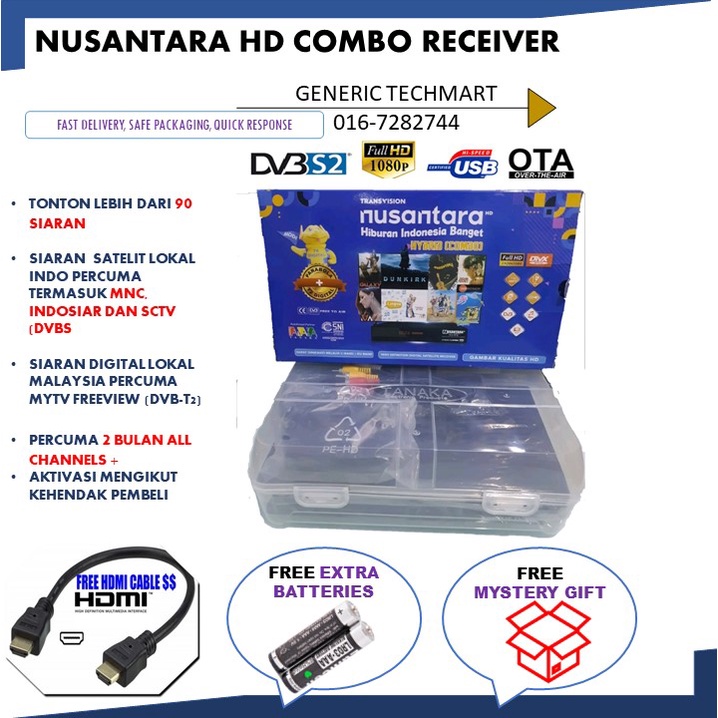 NUSANTARA HD COMBO RECEIVER | Shopee Malaysia