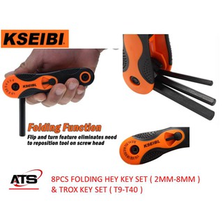 KSEIBI 8PCS FOLDING HEY KEY SET ( 2MM-8MM ) & TROX KEY SET ( T9-T40 ...