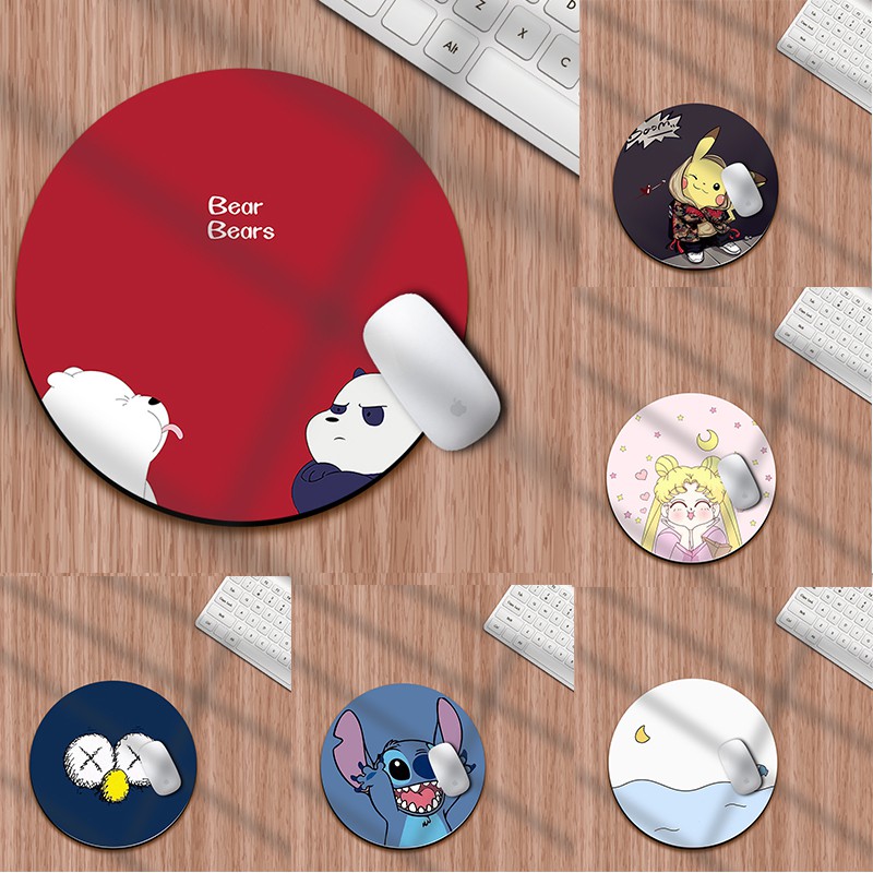 Cute Design Thickeness Round Mouse Pad For Laptop Home Office Use Mouse ...