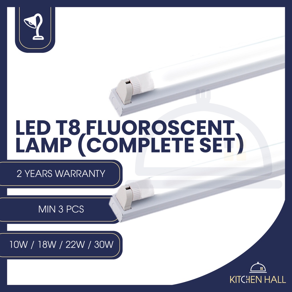 KH_ LED Fluorescent T8 4Ft Set Light Lampu Kalimantang Panjang Casing ...