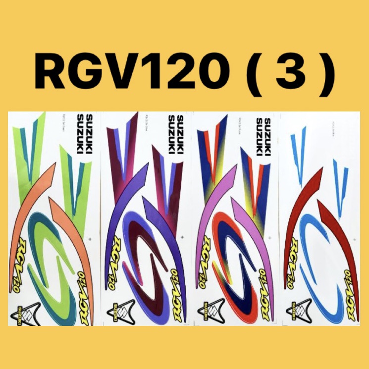 ( 3 ) RGV120 RGV 120 STICKER STIKER STRIPE STRIKE LAMBANG BODY COVER ...