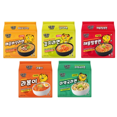 DAEBAK ALL NEW Korean Classic Ramyeon series bundle 5 packs | Shopee ...