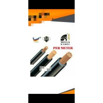 (PER METER) MEGA CABLE 25MM 35MM 50MM SINGLE CORE PVC CABLE (BLACK ...