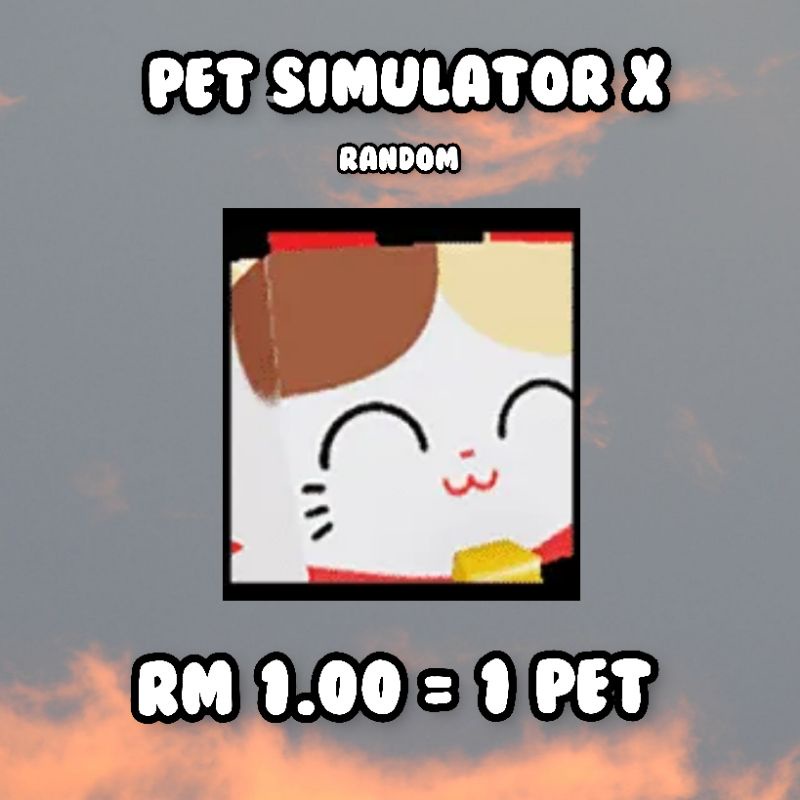 pet simulator x (random pet/spin)(roblox) | Shopee Malaysia