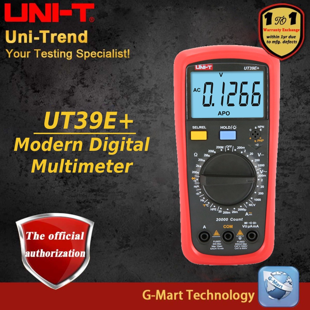 UNI-T UT39E+ UT39A+ UT39C+ Digital Multimeter | Shopee Malaysia