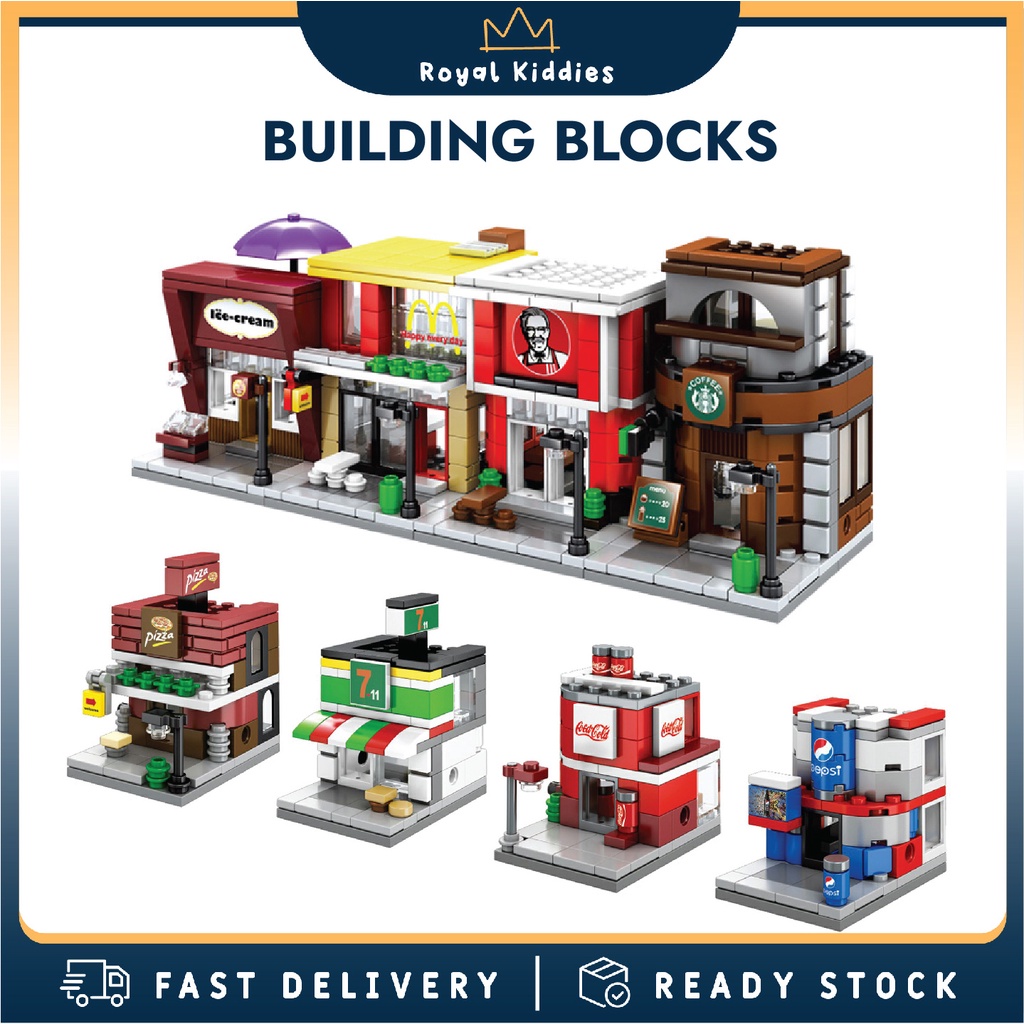 Sembo Block The Mini Street View 3D Model Bricks House Shop Compatible ...