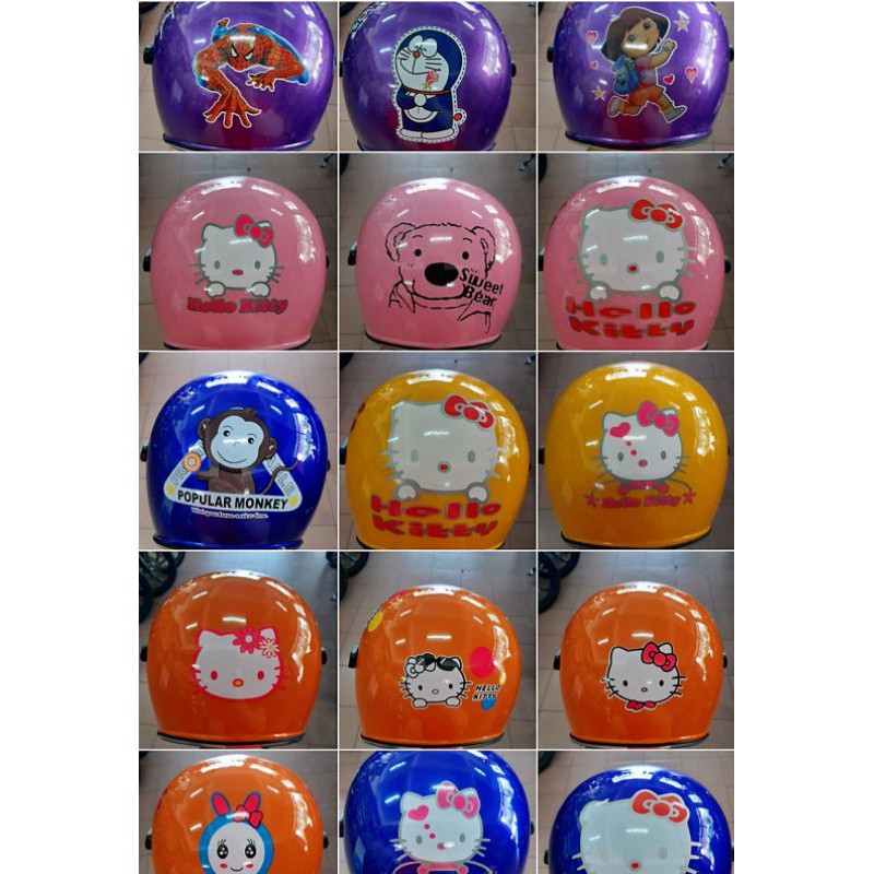 Kids Helmets Topi Keleder Budak Helmet Kanak Kanak Cartoon Umur Bawah 4 ...