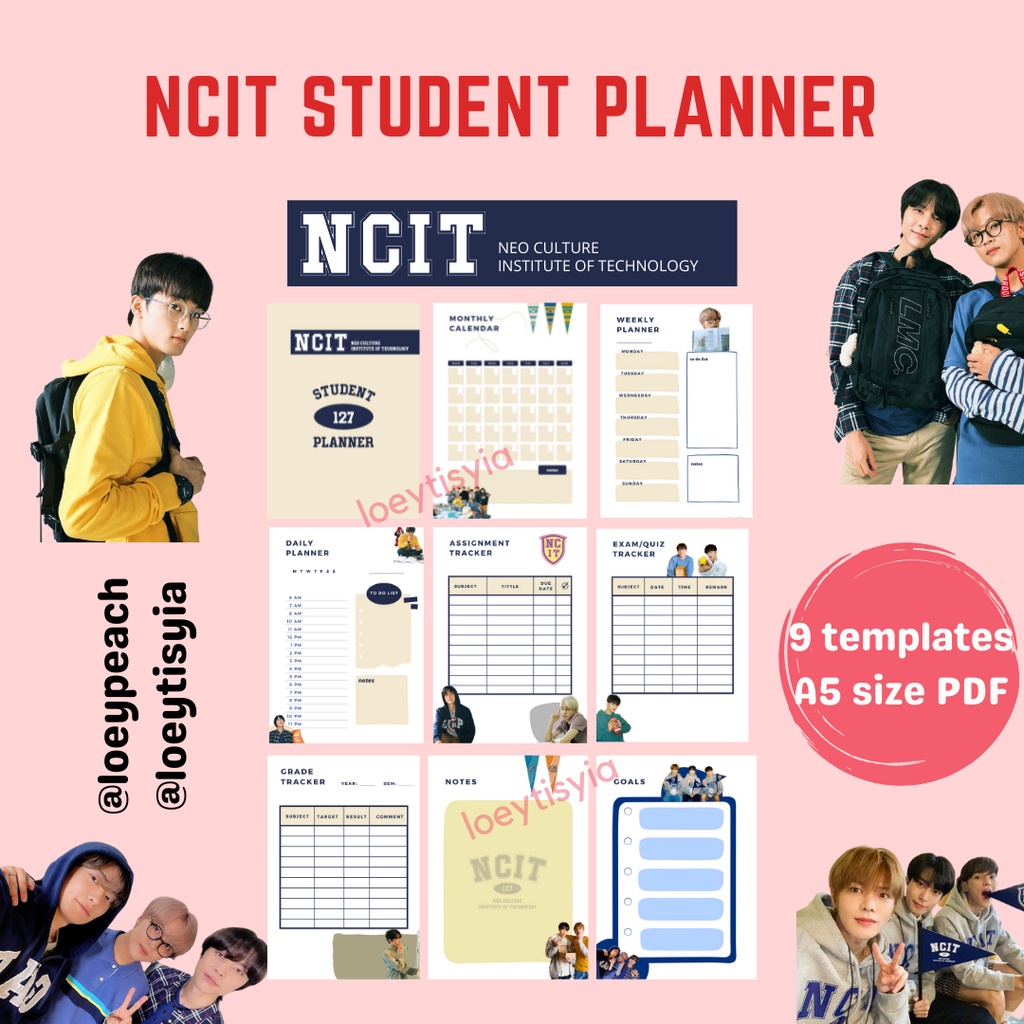 [PDF] NCIT STUDENT PLANNER - NCT 127 | Printable PDF Planner Template ...