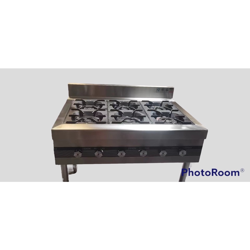 Commercial 6 open burner (Free Standing) | Shopee Malaysia