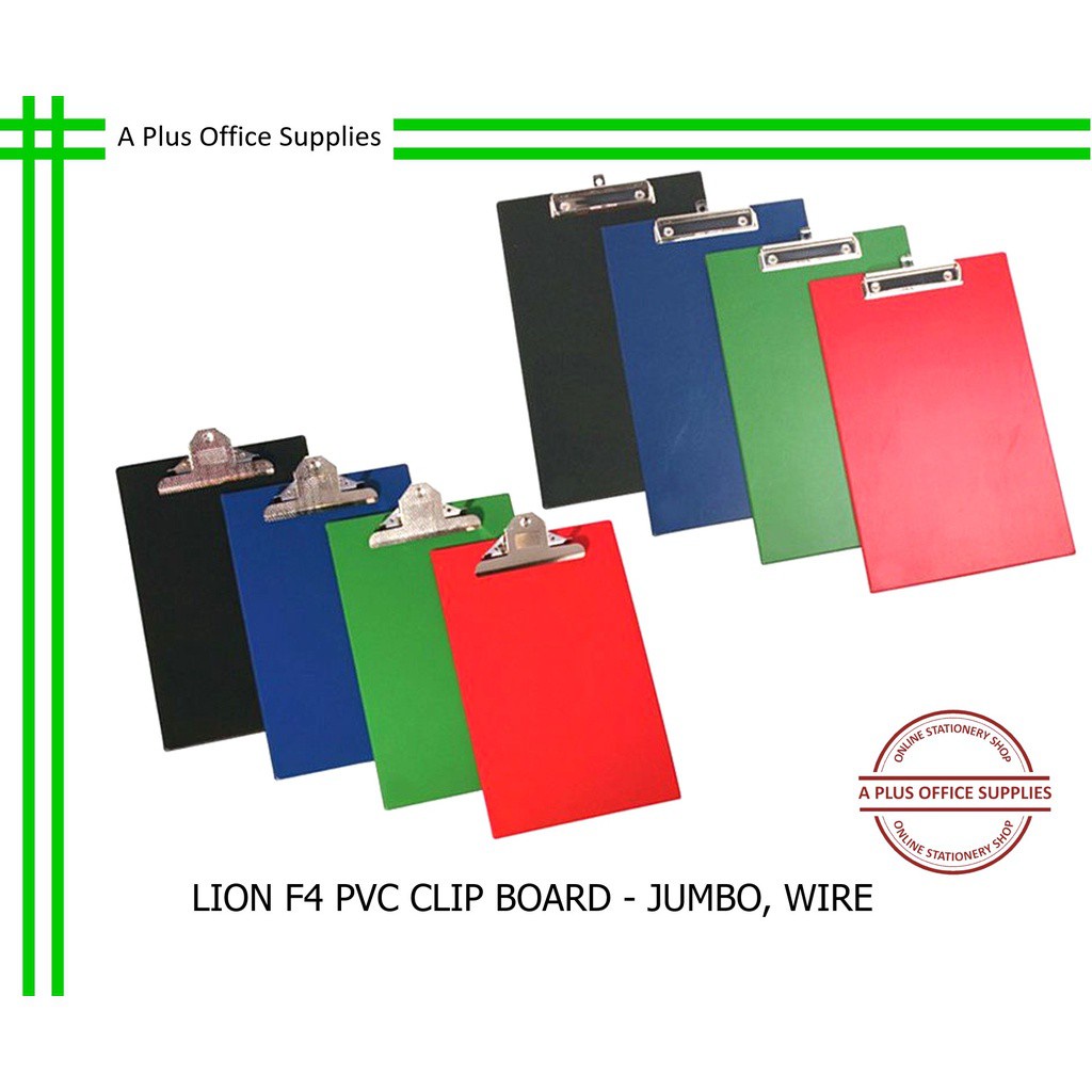 LION F4 PVC Clipboard / Klip Papan - Jumbo, Wire | Shopee Malaysia