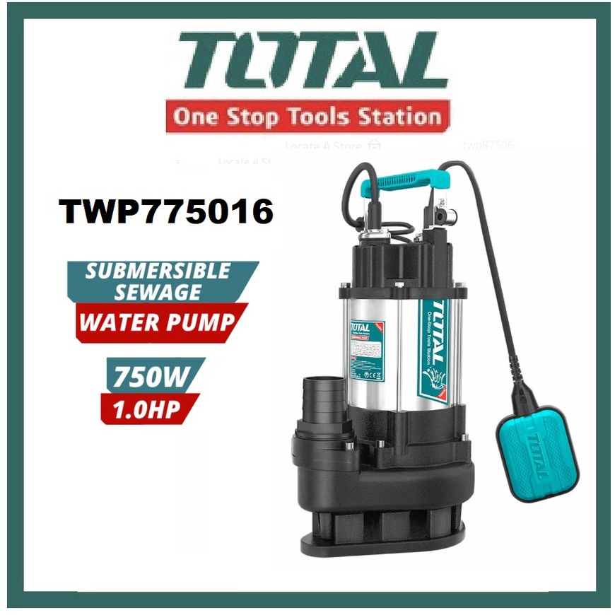 TOTAL TWP775016 Submersible Sewage Water Pump (750W, 1.0HP) | Shopee Malaysia
