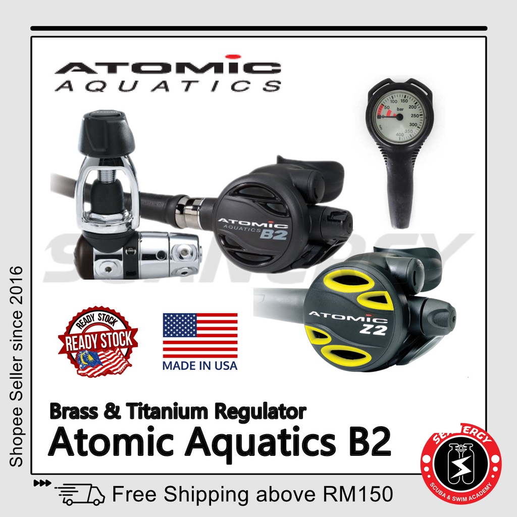Atomic Aquatics B2 Regulator Set Balanced Regulator Brass and Titanium ...