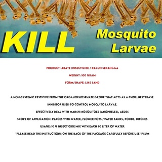 CREEK 1.0G ABATE (100G) INSECTICIDE RACUN SERANGGA FOR MOSQUITO NYAMUK ...